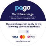 Surcharge Signage | Pago Eftpos