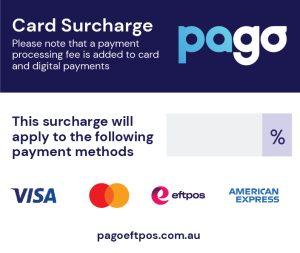 Surcharge Signage | Pago Eftpos