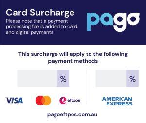 Surcharge Signage | Pago Eftpos