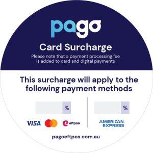 Surcharge Signage | Pago Eftpos